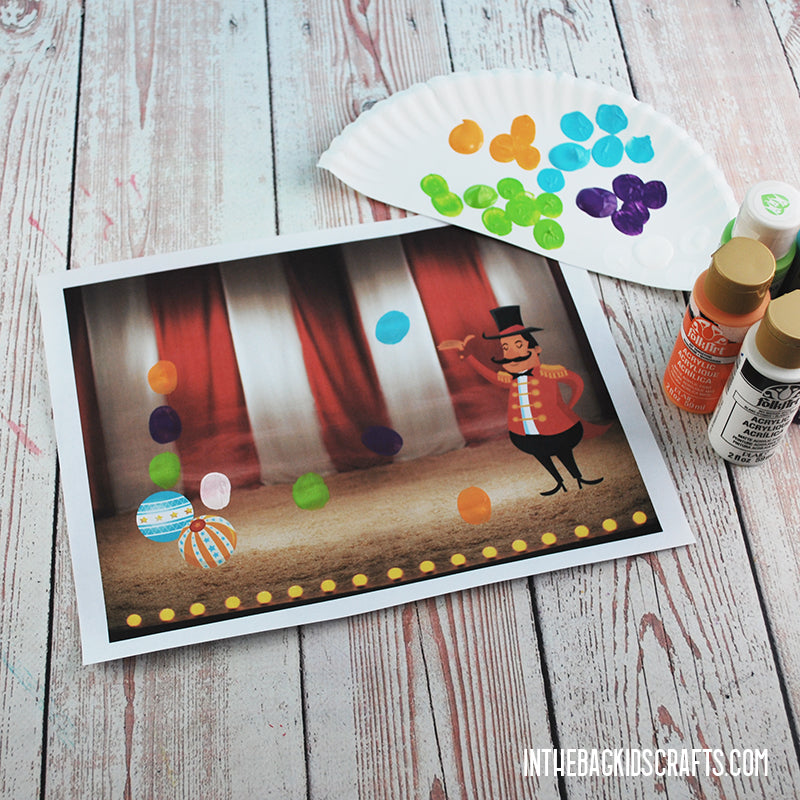 Fingerprint Craft Circus Printables – In the Bag Kids' Crafts