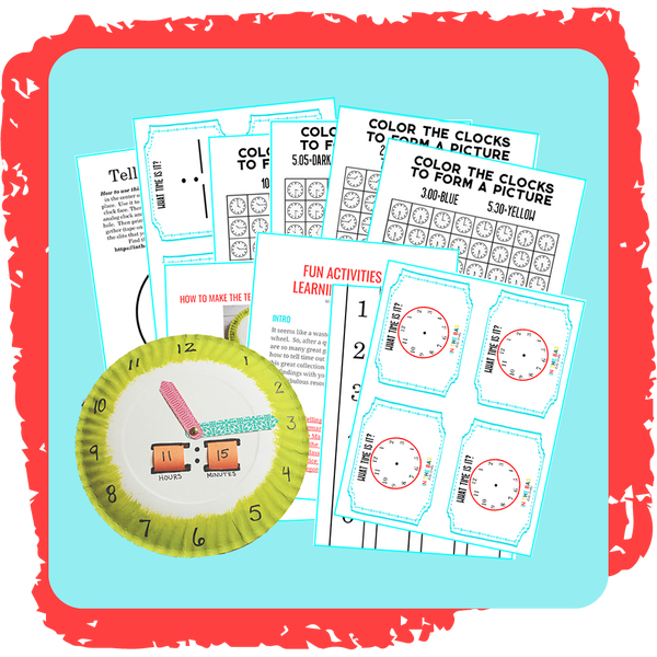 Telling Time Printable Bundle – In the Bag Kids' Crafts