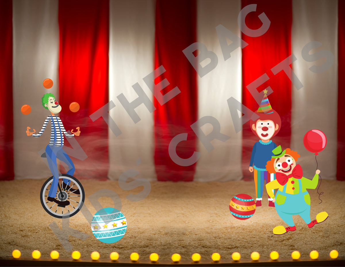 Fingerprint Craft Circus Printables – In the Bag Kids' Crafts